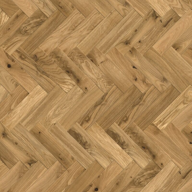 Timba Floor Natural Oak Herringbone | Brushed & Oiled | TLH-5414